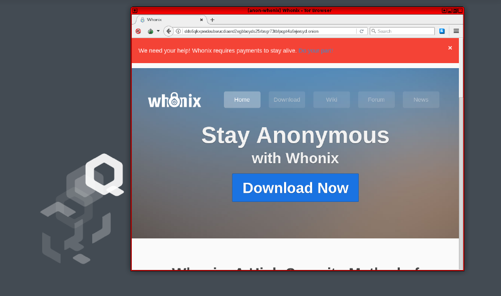 Screenshots - Whonix